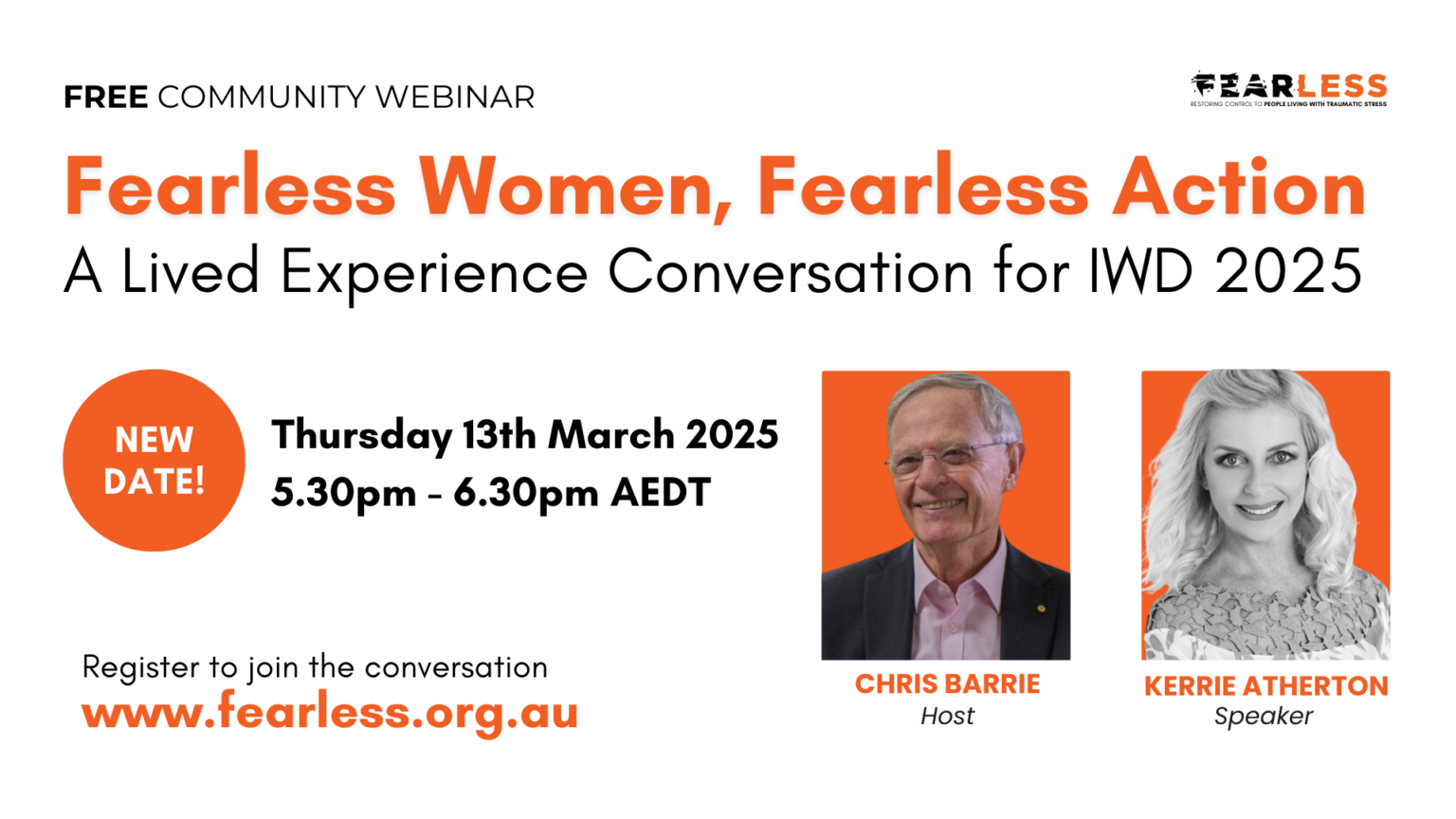 Fearless Women, Fearless Action: A Lived Experience Conversation for ...